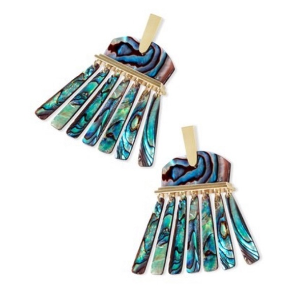 Kendra Scott | Jewelry | Nwt Layne Statement Earringsabalone Shell ...